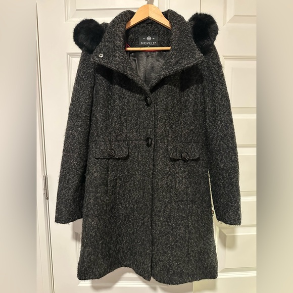 Novelti | Jackets & Coats | Novelti Wool Coat W Faux Fur Hood | Poshmark